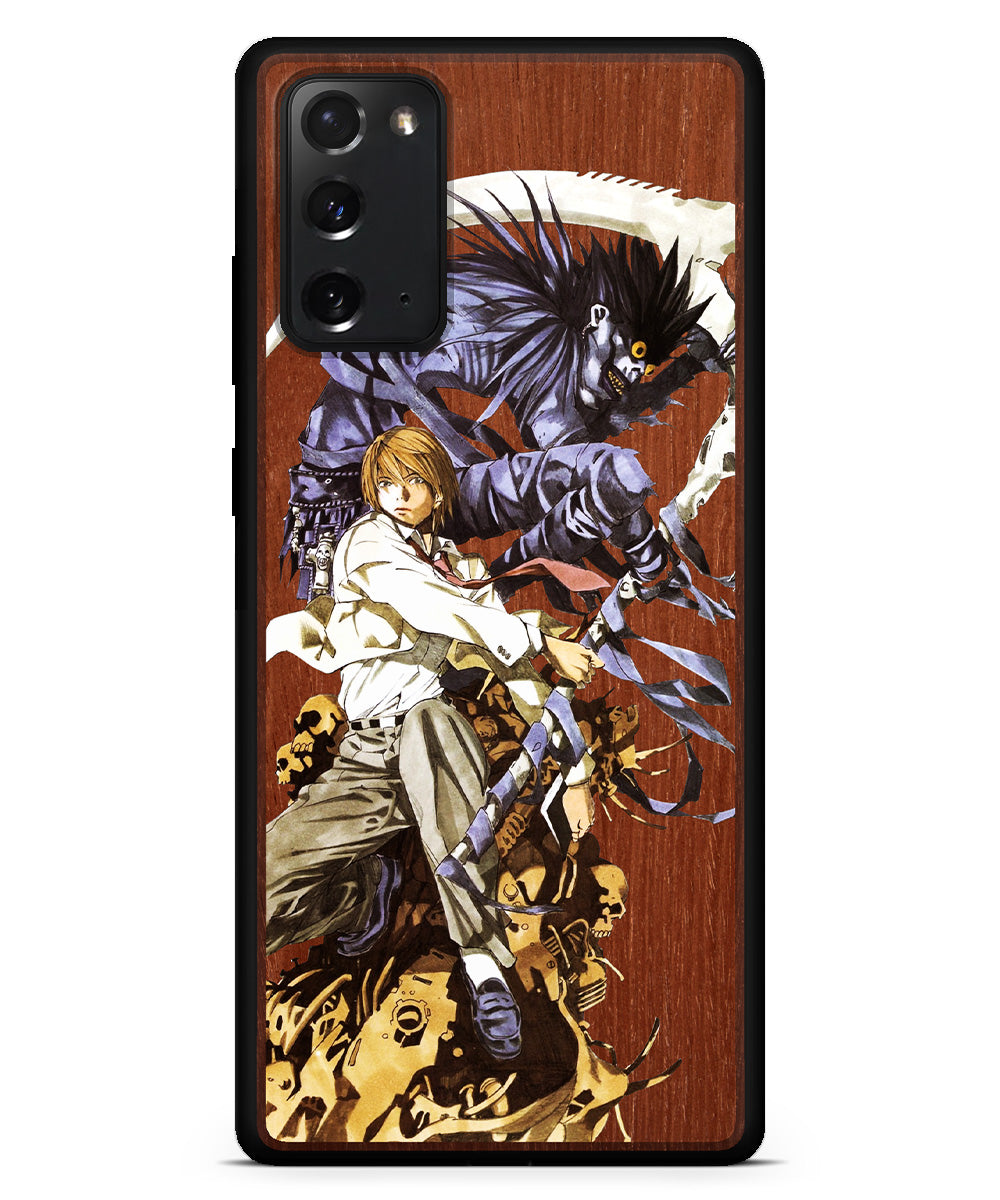 Kira - Real Wood & Ink Phone Case - Death Note Anime Case
