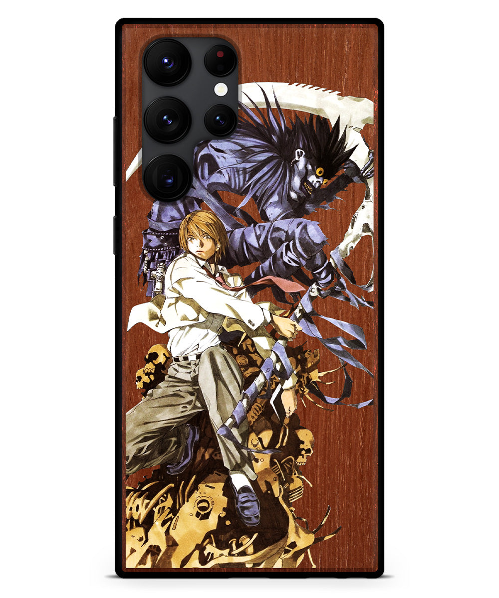 Kira - Real Wood & Ink Phone Case - Death Note Anime Case