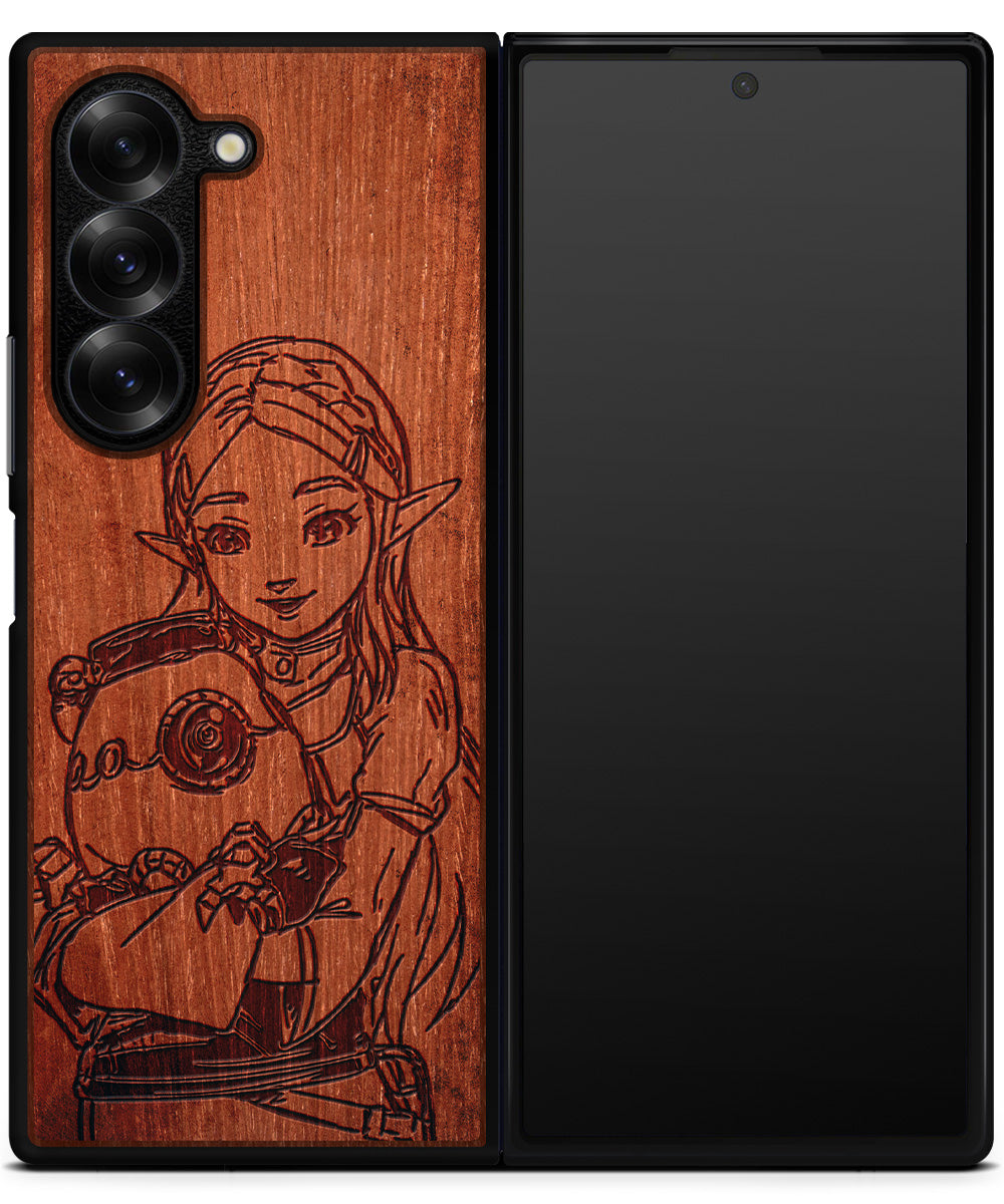 Guardian - Wood Engraved Phone Case - Anime Cases