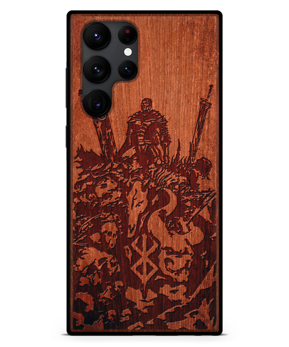 Guts - Engraved Wood Case - Berserk Anime Case