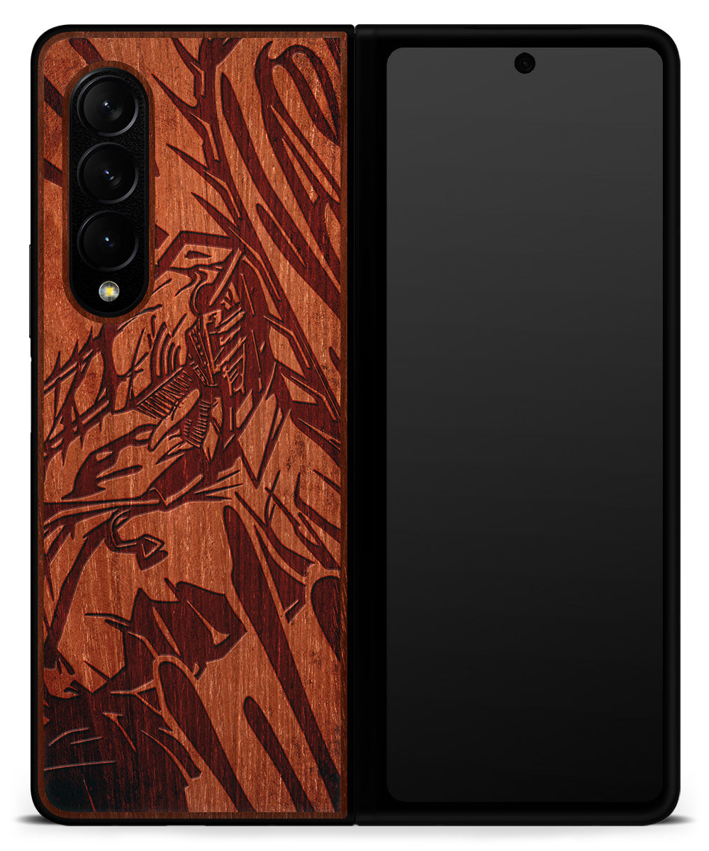 Rampage - Engraved Wood Phone Case - Chainsaw Man Anime Case