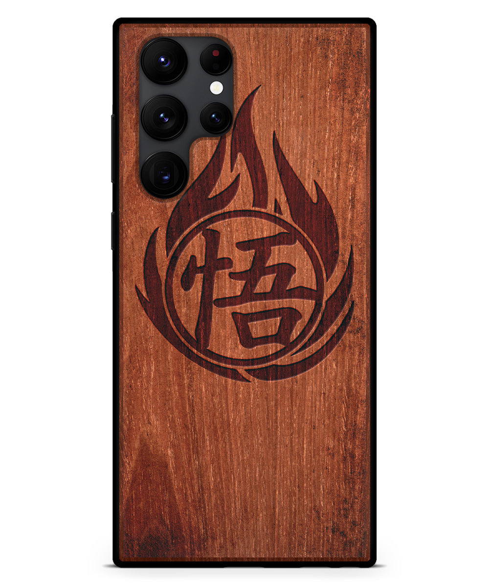 Enlightenment - Engraved Wood Phone Case - Dragon Ball Anime Case