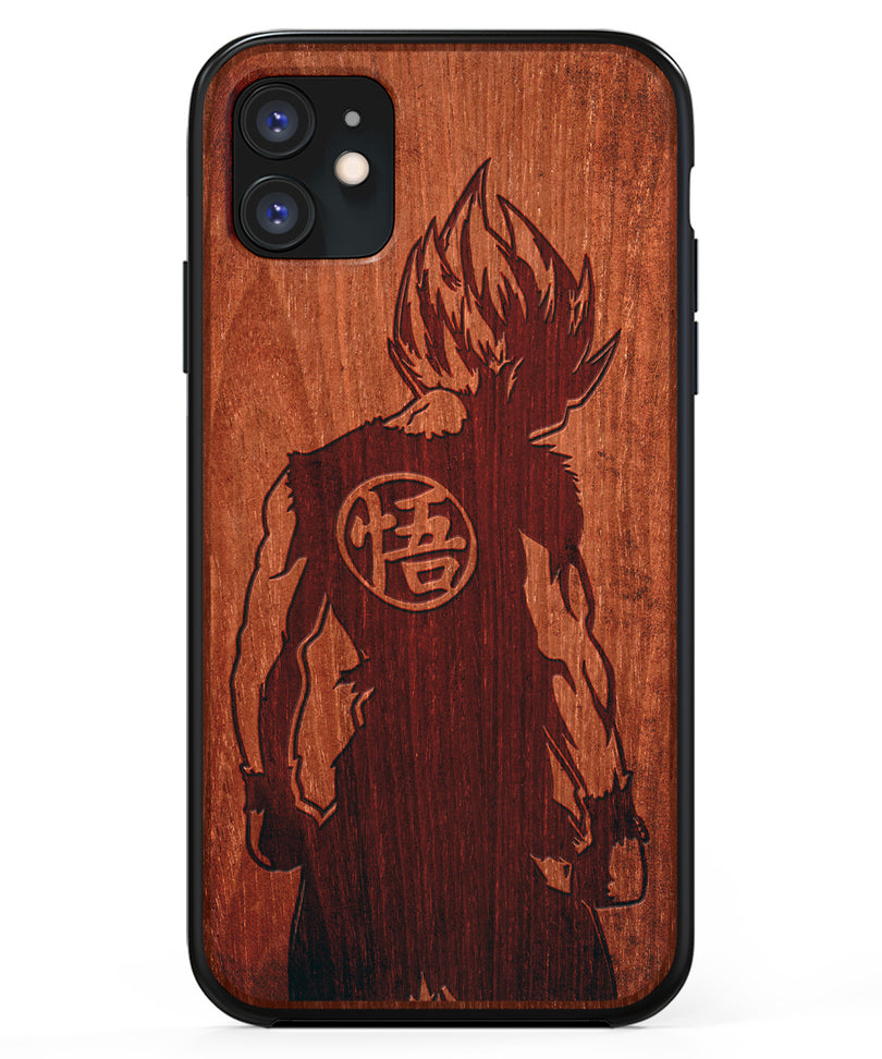 Warrior - Engraved Wood Phone Case - Dragon Ball Anime Case