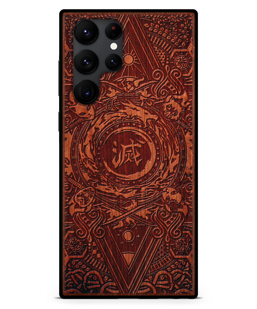 Demon Slayer Corps - Engraved Wood Case - Demon Slayer Anime Case