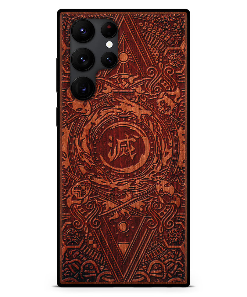 Demon Slayer Corps - Engraved Wood Case - Demon Slayer Anime Case