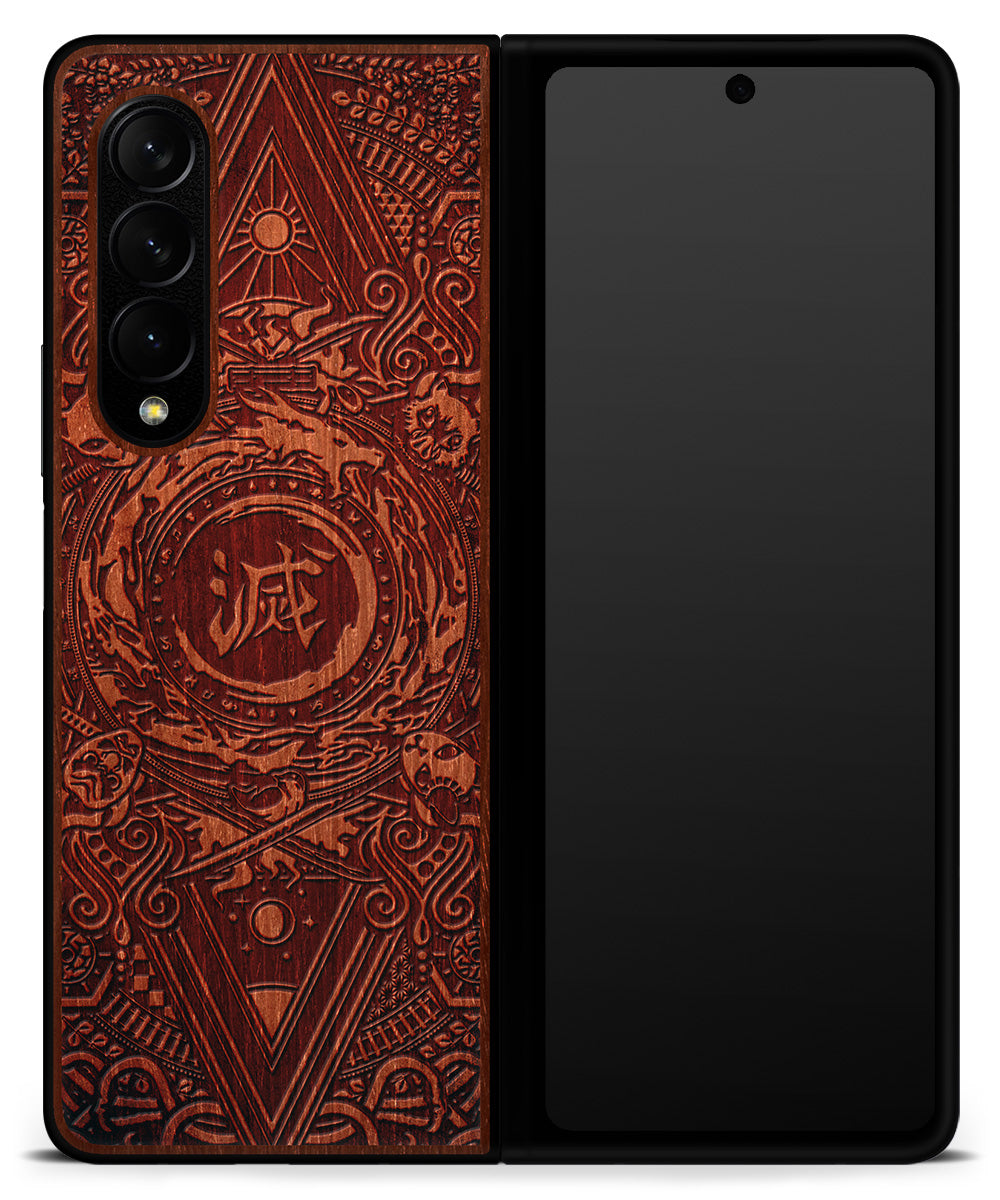 Demon Slayer Corps - Engraved Wood Case - Demon Slayer Anime Case