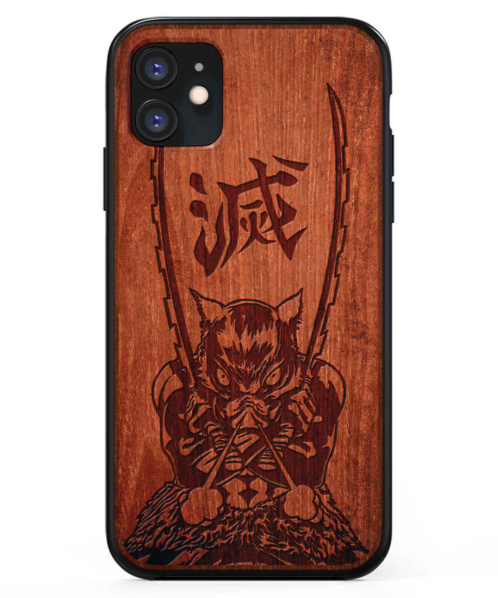 Wild - Engraved Wood Case - Demon Slayer Anime Case
