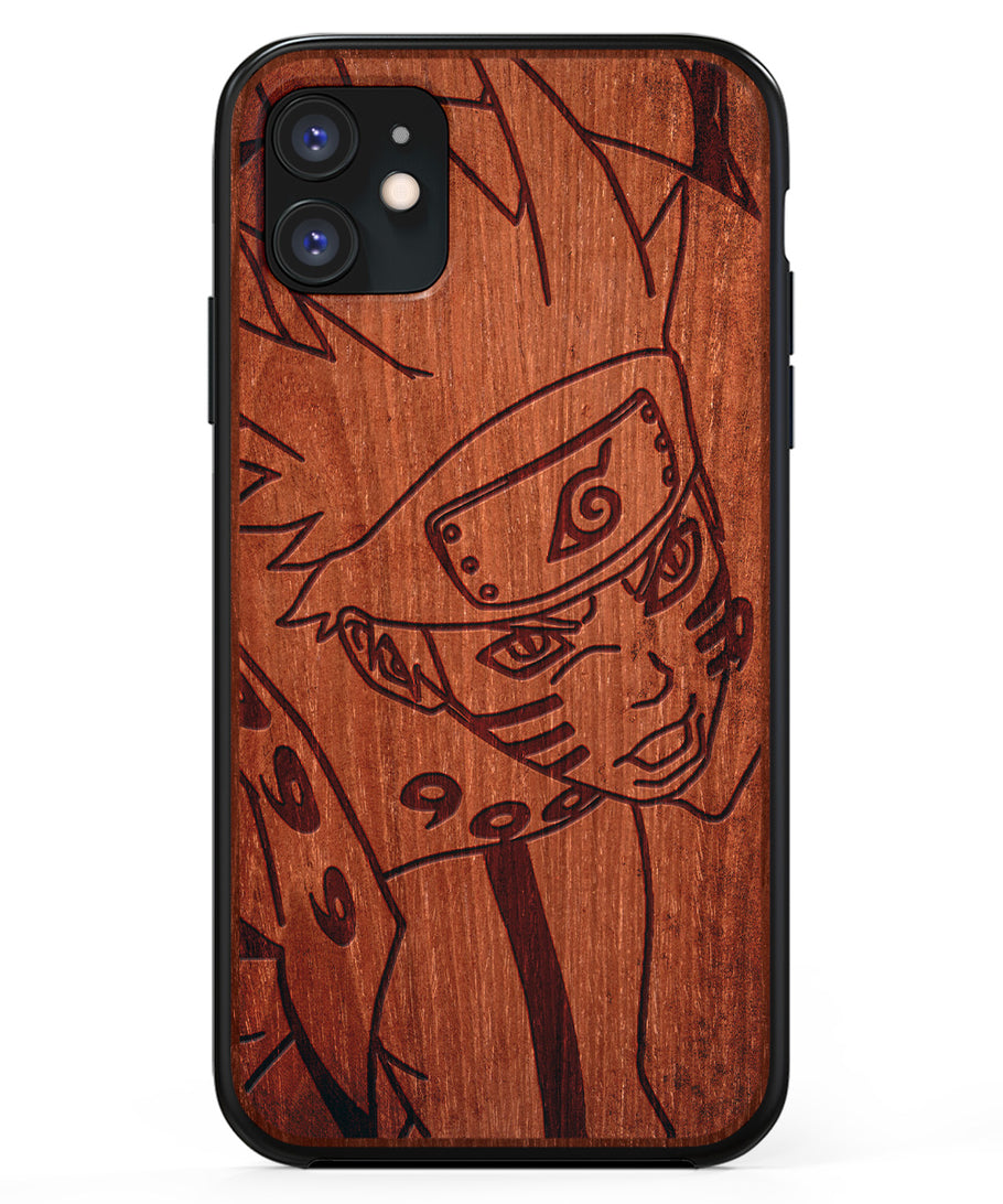 Determination - Engraved Wood Phone Case - Naruto Anime Case