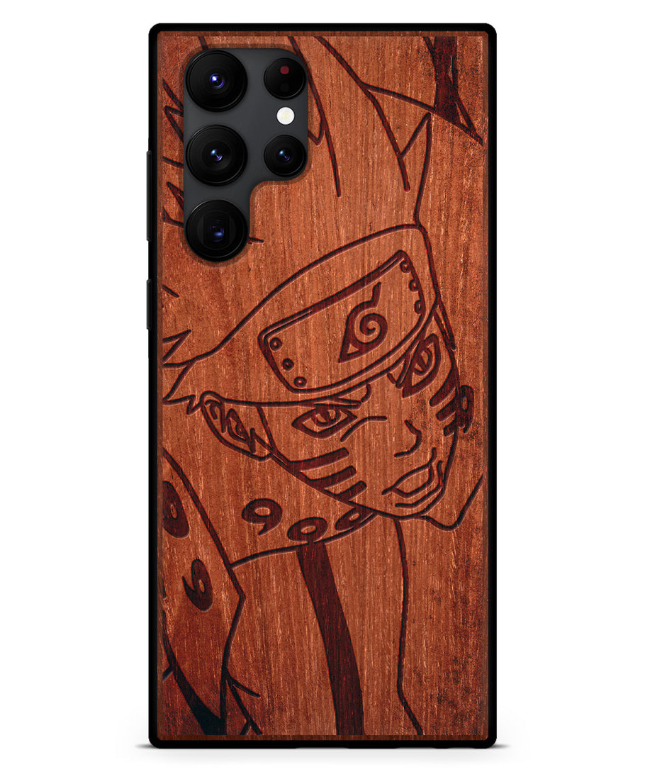 Determination - Engraved Wood Phone Case - Naruto Anime Case