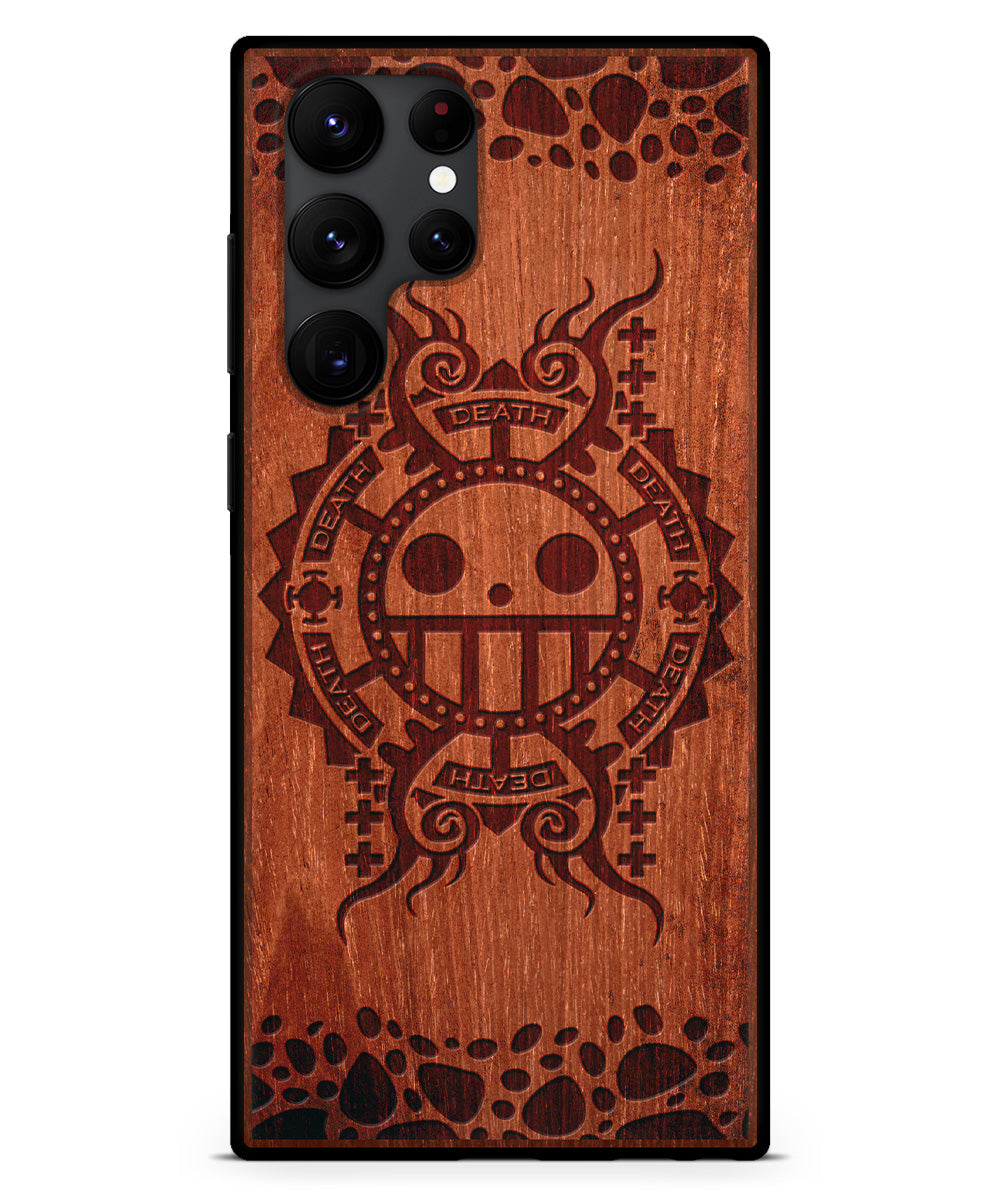 Law - Engraved Wood Phone Case - One Piece Anime Case